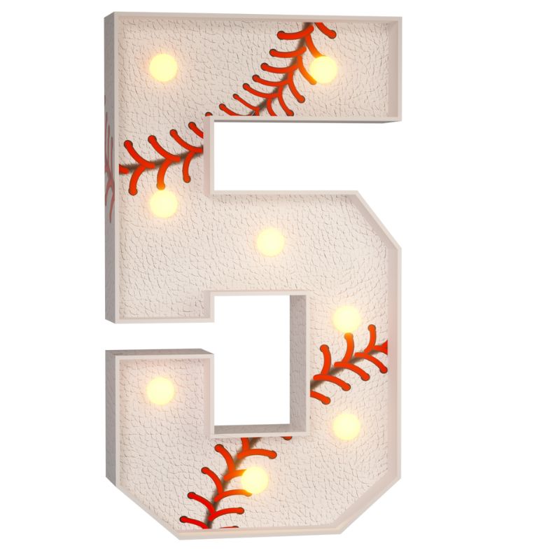 Precut Marquee Numbers DIY Kit - Baseball – imprsvparty
